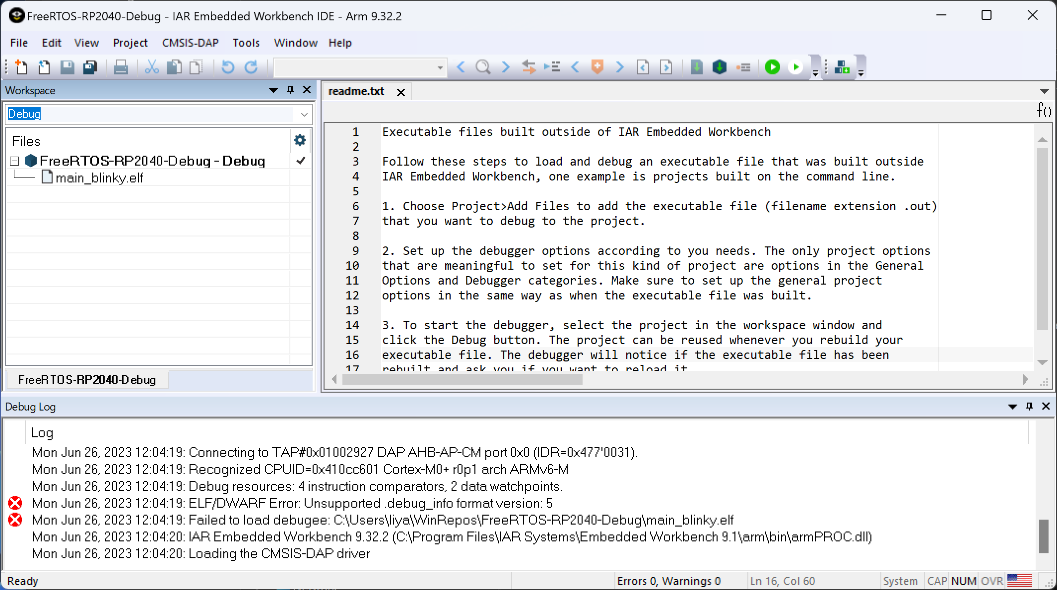Build DWARF4 for IAR Workbench Debugging | Liya Design